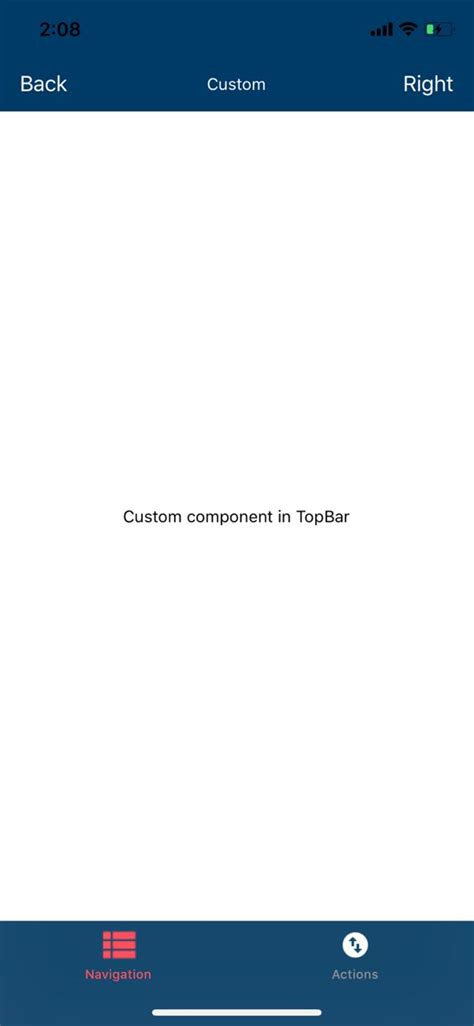Custom Navbar Does Not Render [after Merging 3405] · Issue 3440 · Wix React Native Navigation
