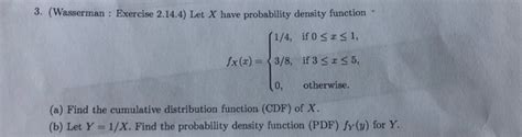 Solved 3 Wasserman Exercise 2144 Let X Have Solved 3 Wasserman Exercise 2144 Let X Have
