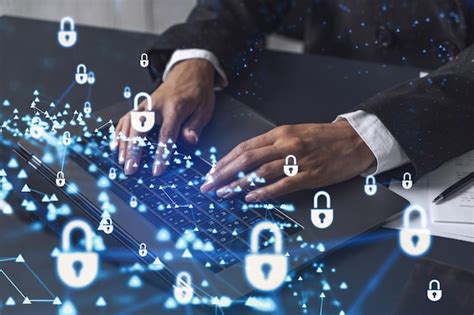 Premium Photo A Woman Programmer Is Typing A Code On Computer To Protect A Cyber Security From