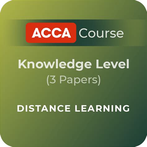 Acca Courses Knowledge Level 3 Papers Distance Learning Osborne