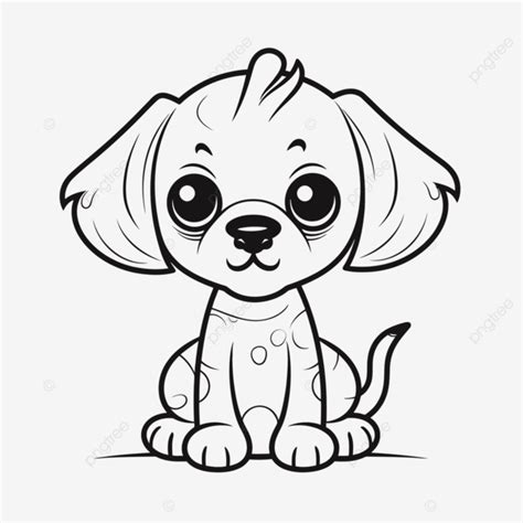 귀엽고 귀여운 만화 일러스트 강아지 색칠 페이지 개요 스케치 드로잉 벡터 만화 일러스트 드로잉 일러스트 벡터 일러스트 Png 일러스트 및 벡터 에 대한 무료 다운로드