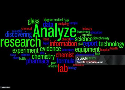 Analyze Word Cloud Concept 8 Stock Illustration Download Image Now Biology Biotechnology