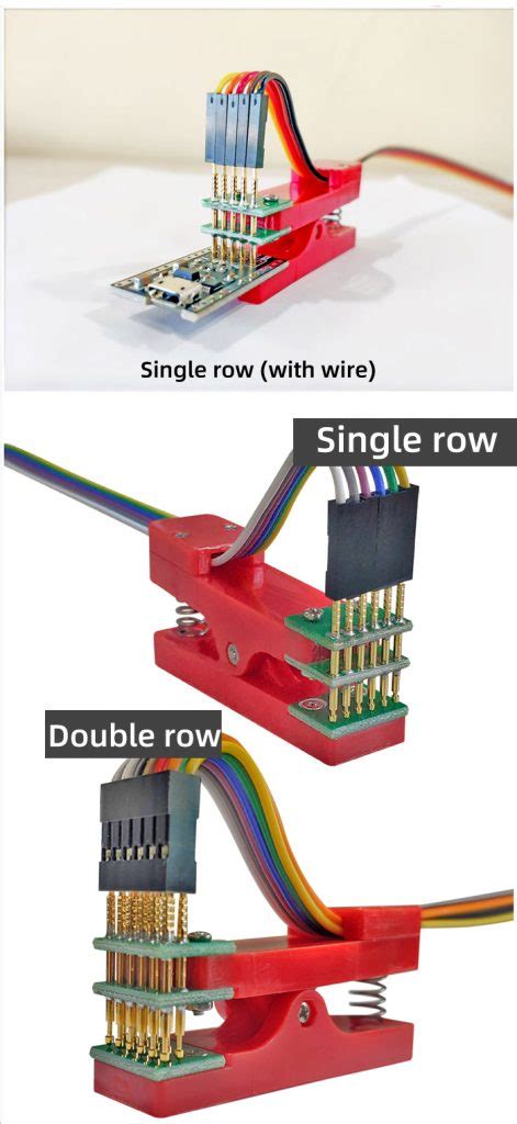 Customized 1 0mm 1mm Pitch Test Stand Pcb Clip Clamp Fixture Probe Pogo Pin Download Program
