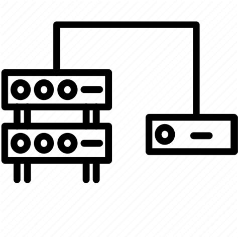database storage data hosting connection folder network icon