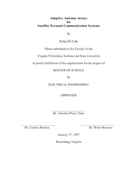 Pdf Adaptive Antenna Arrays For Satellite Personal Communication Systems By Keng Jin Lian