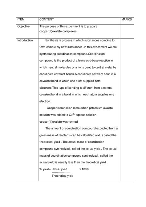 Pdf Preparation Of Copperiioxalate Complexes