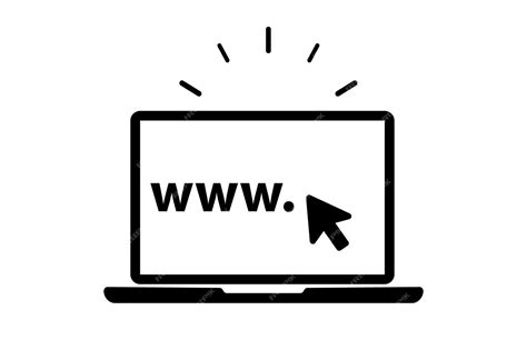 Premium Vector Laptop Computer Icon Display With Pointer Mouse Arrow