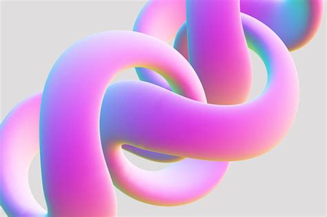 회색 배경에 3d 트위스트 핑크 링 추상적 인 기하학적 모양 무한과 끝의 상징 아름다운 예술 작품과 장식 그래픽 요소 3차원 형태에 대한 스톡 벡터 아트 및 기타 이미지