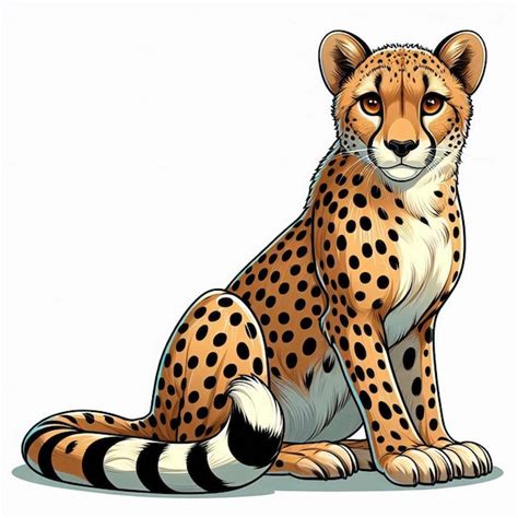Cute Cheetah Vector Cartoon Illustration Premium Ai Generated Vector