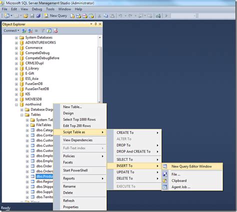 How To Generate Insert Statement For Ms Sql Server Database Table