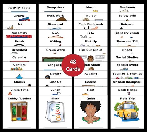 Boardmaker Classroom Schedule Large