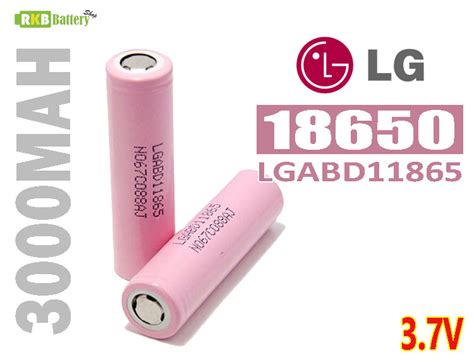 ถ่านชาร์จ แบตเตอรี่ลิเธียมของแท้ 18650 Genuine LGABD11865 LG 3000mAh 3 ...