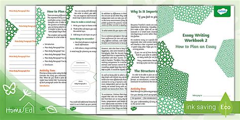 Essay Writing Skills Workbook 2 Planning Teacher Made