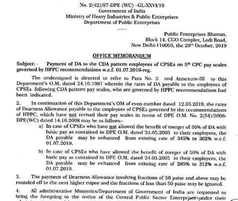 6th Cpc Da Pay Scales ~ Central Government Servants