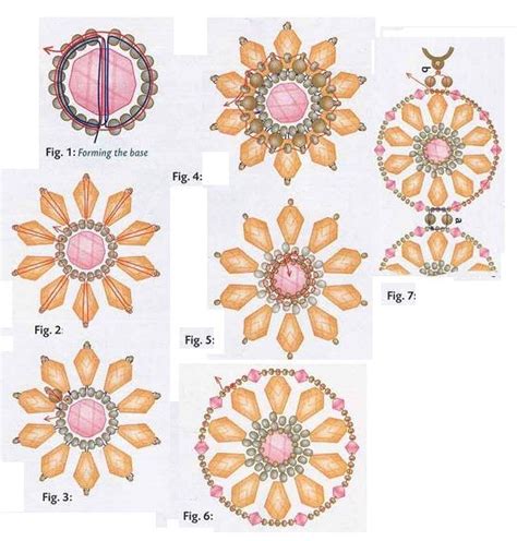схема плетения браслета из бусин Схемы для бисероплетения Плетение из бисера Вышивка бисером