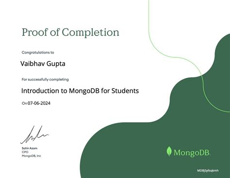Vaibhav Gupta On Linkedin Mongodb Nosql Certification Datascience