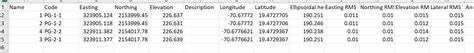 exporting csv from emlid flow point names mixed getting started
