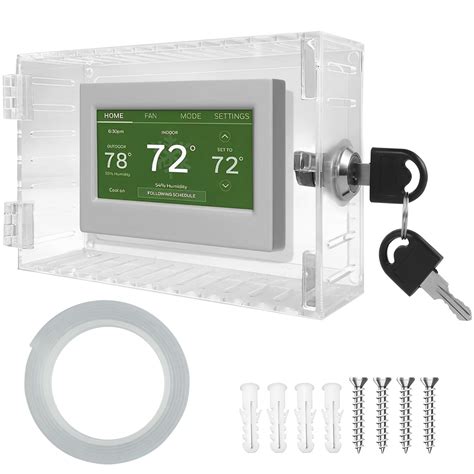 Statguardplus Xl2 Universal Thermostat Guard With Combination Lock Clear Thermostat Lock Box