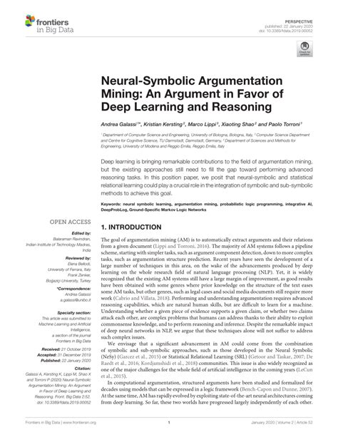 Pdf Neural Symbolic Argumentation Mining An Argument In Favor Of