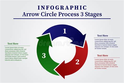 Vector Circle Infographic Business Concept With 3 Arrow Options Parts Steps Stages Or