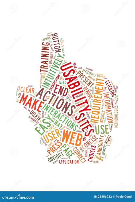 Web Usability Word Cloud Hand Shape Stock Illustration Illustration Of Clear Interactions