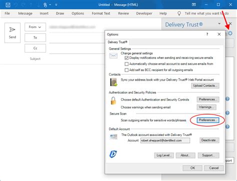 Outlook Add In Secure Scan Add On Preferences Knowledge Base And Faq