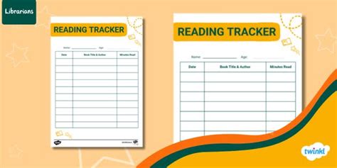Librarian Reading Challenge Reading Tracker Teacher Made