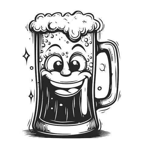 Premium Photo Beer Glass Line Art