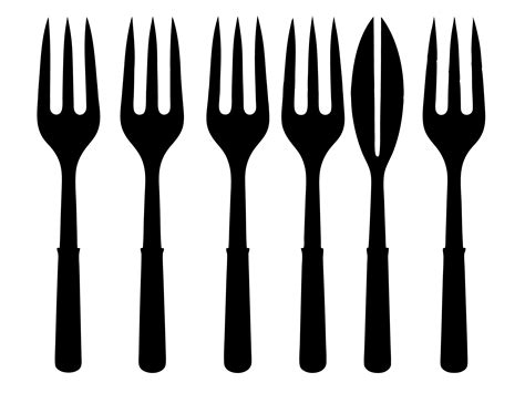 Fork Icon Set Vector Illustration Graphic By Jafor Art · Creative Fabrica
