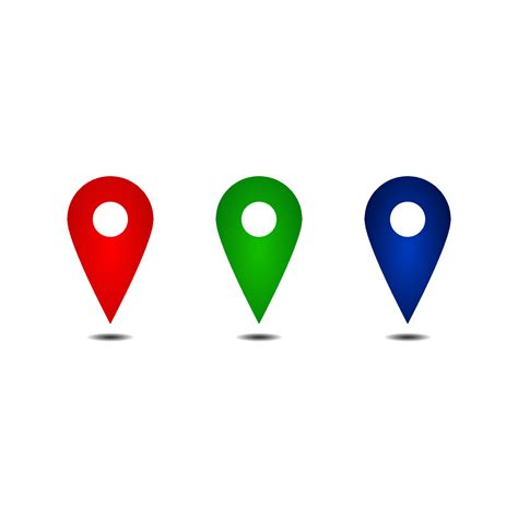 pin location pin icon map location pointer red green blue 25446160