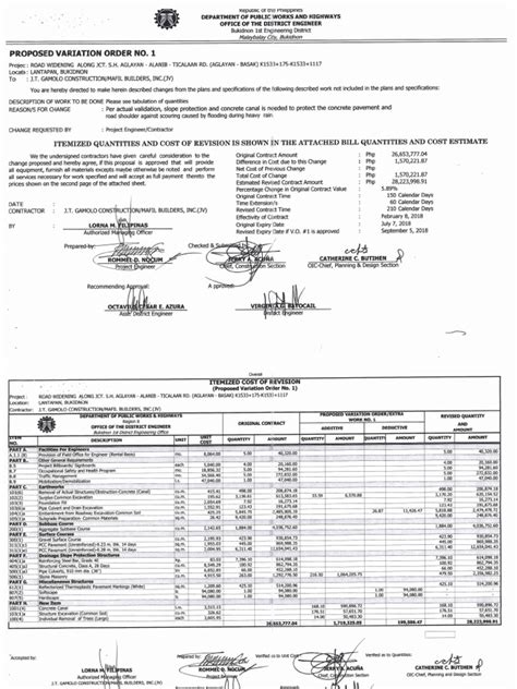 18ka0011 Variation Order Pdf