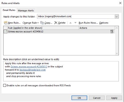 Check Your Email Rules For Maliciousness