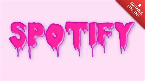 Spotify Pink Liquid Text Effect Generator