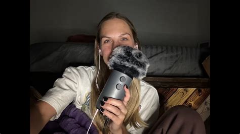 asmr - face reveal (whisper ramble and fluffy mic scratching) - YouTube