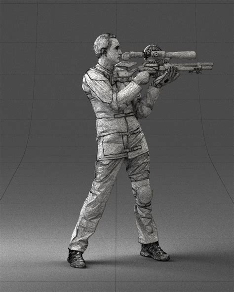 The Man With The Sniper Rifle Sports 0180 3d Print Ready 3d Model 3d