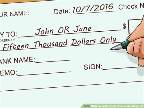 Ways To Write A Check As A Wedding Gift WikiHow