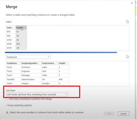 Joins And Fuzzy Merge In Power BI