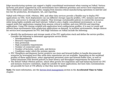 Service Level Management Dell Validated Design For Manufacturing Edge