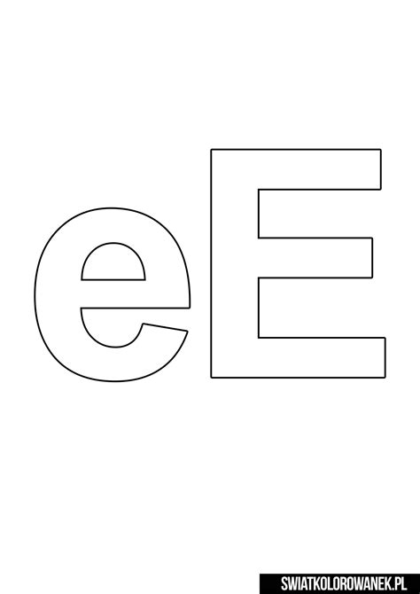 Literki E Kolorowanka Darmowe Kolorowanki Do Druku