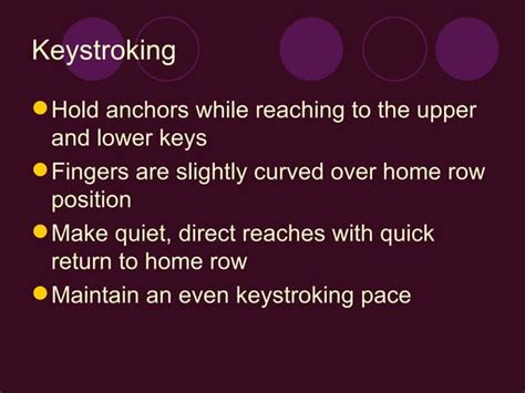 keyboarding technique powerpoint pps