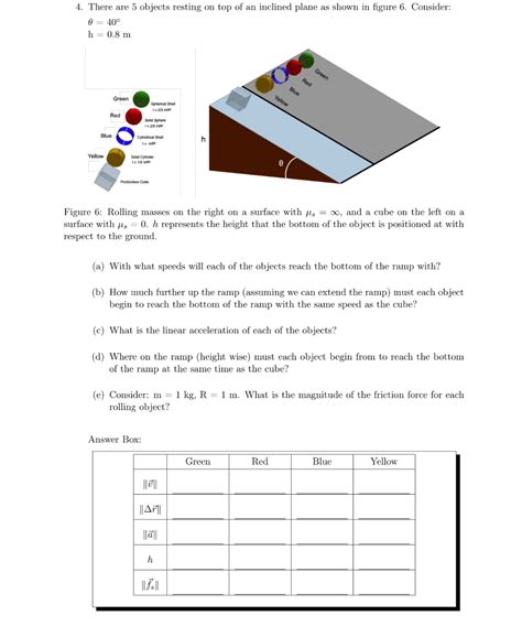 Solved There Are Objects Resting On Top Of An Inclined Chegg