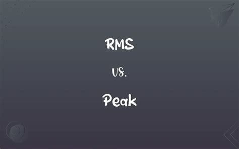 Rms Vs Peak Whats The Difference