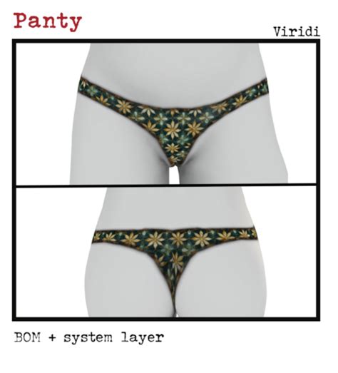 Second Life Marketplace Darkrose Viridi Panty Bom System Layer