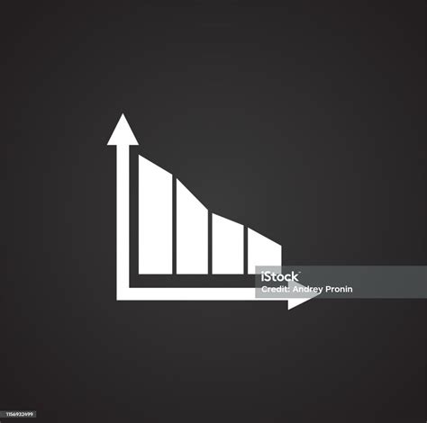 그래픽 및 웹 디자인에 대한 배경에 차트 아이콘을 아래로 간단한 그림 웹 사이트 버튼 또는 모바일 앱에 대한 인터넷 개념 기호입니다 0명에 대한 스톡 벡터 아트 및 기타