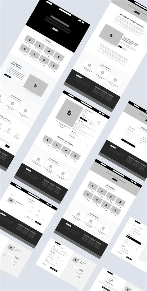 Wireframe For E Commerce Website Behance