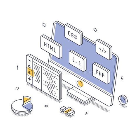 Web Development Tools And Elements In A Digital Workspace Environment