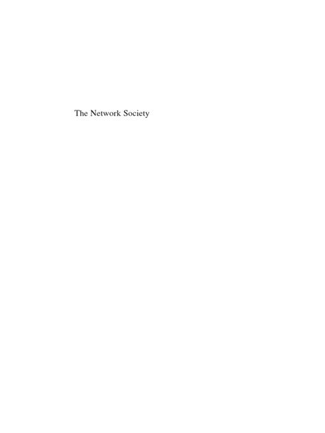 The Network Society Pdf Computer Network Information