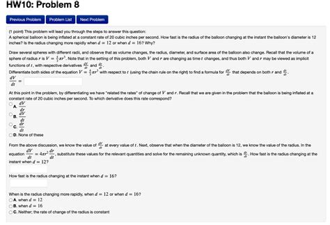 Solved HW10 Problem 8 Previous Problem Problem List Next Chegg Com