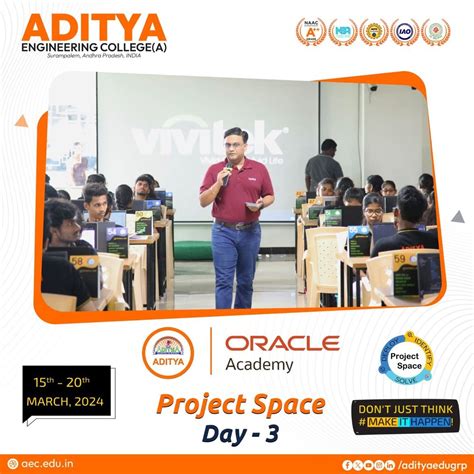 Aditya University On Linkedin Aditya Oracleacademy Projectspace Day3 Valuablesession