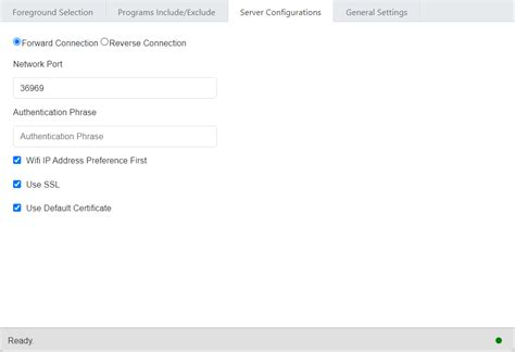Server Configurations Remote Signature Pad